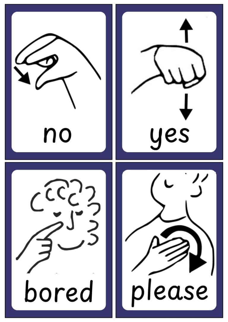 ASL Sign Language Flashcards - Free Printables - Teach Prints