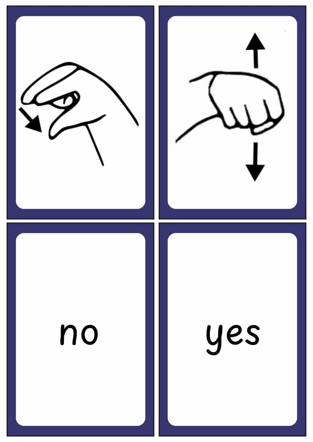 ASL Sign Language Flashcards - Free Printables - Teach Prints