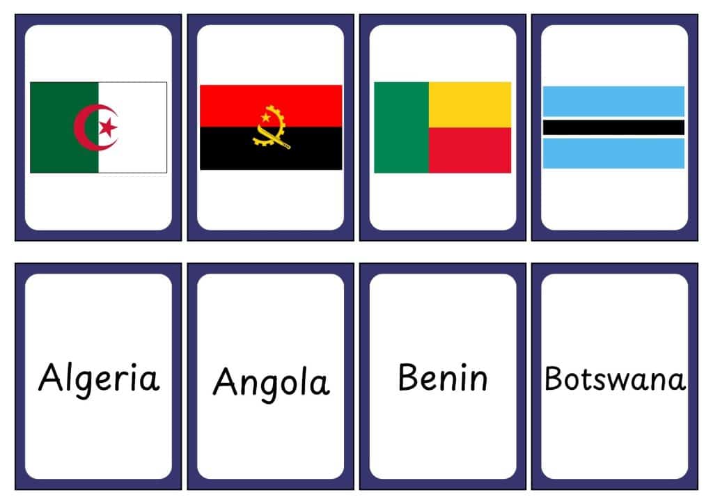 Country Flag Flashcards (128 Countries!) - Teach Prints