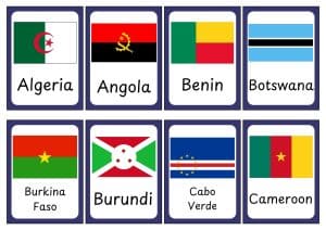 Country Flag Flashcards (128 Countries!) - Teach Prints