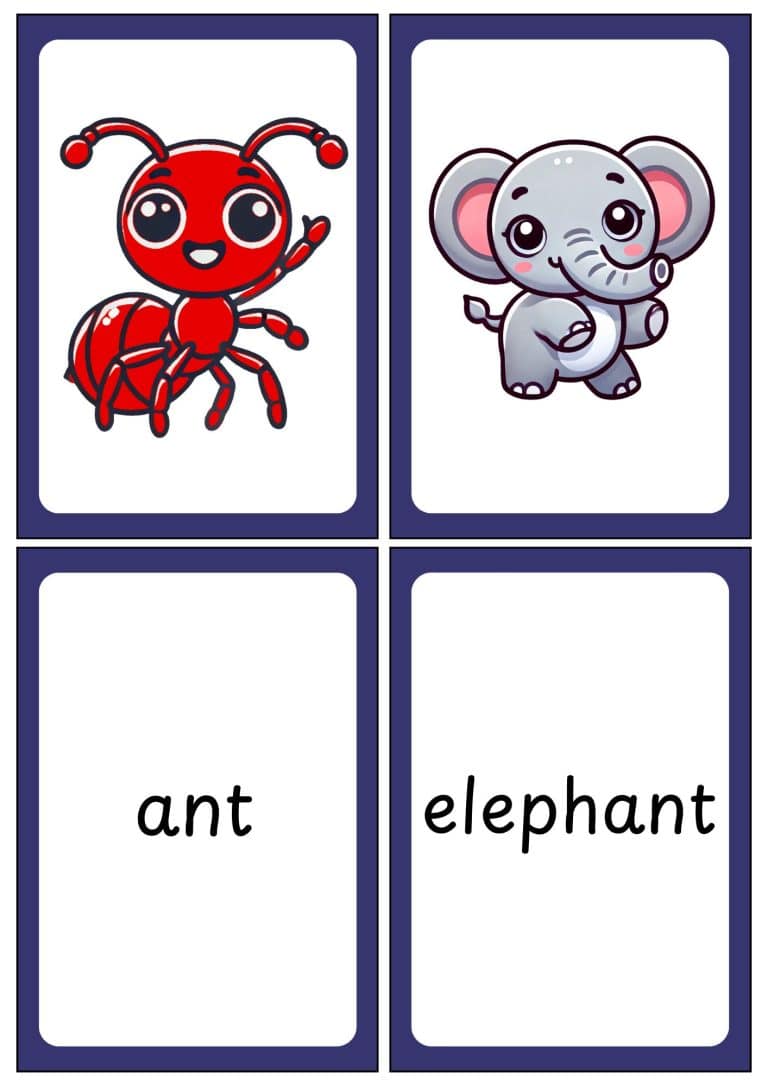 Animals Flashcards (64 Animals!) - Free Printables - Teach Prints