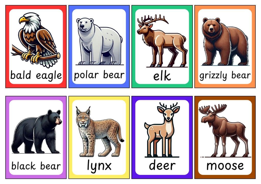 Animals Flashcards (64 Animals!) - Free Printables - Teach Prints