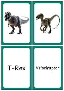21 Dinosaur Flashcards (Free to Print!) - Teach Prints