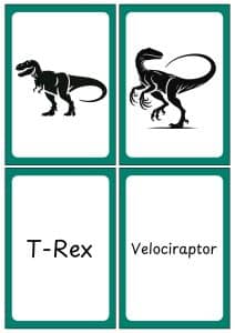 21 Dinosaur Flashcards (Free to Print!) - Teach Prints