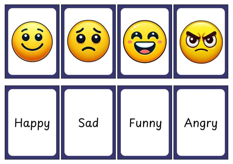Emotions Flashcards - Free Printables - Teach Prints