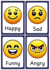 Emotions Flashcards - Free Printables - Teach Prints