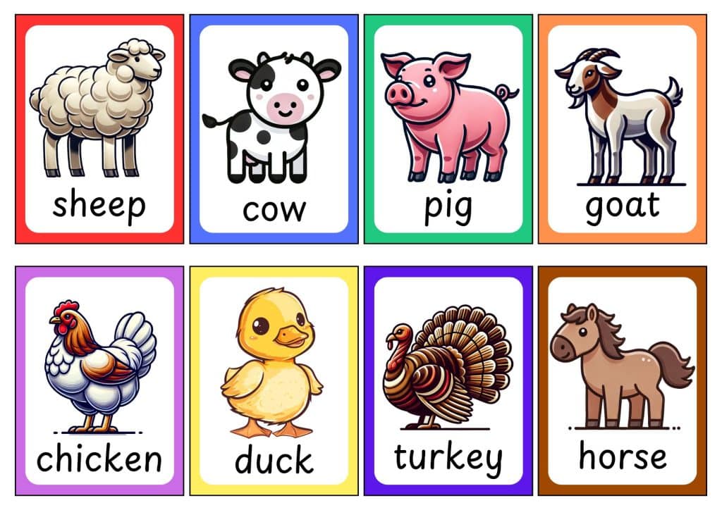 Animals Flashcards (64 Animals!) - Free Printables - Teach Prints