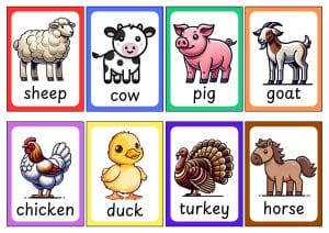 Farm Animals Flashcards - Free Printables! - Teach Prints