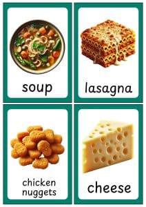 32 Food Flashcards (Free to Print!) - Teach Prints