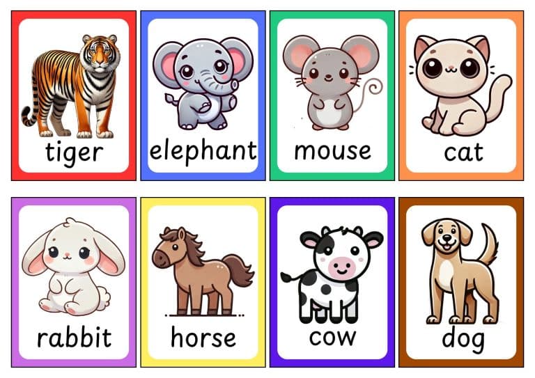 Animals Flashcards (64 Animals!) - Free Printables - Teach Prints
