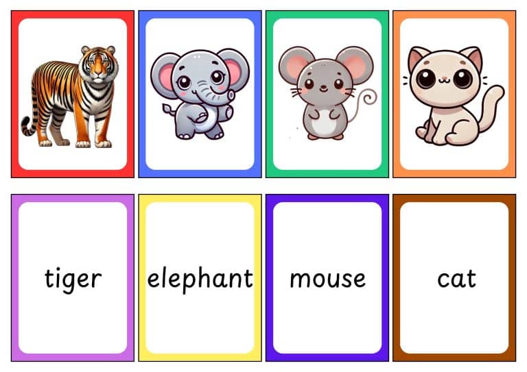 Animals Flashcards (64 Animals!) - Free Printables - Teach Prints