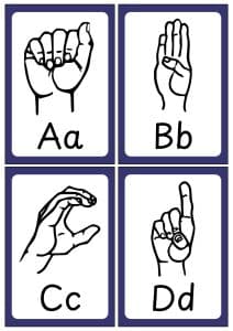 ASL Sign Language Flashcards - Free Printables - Teach Prints