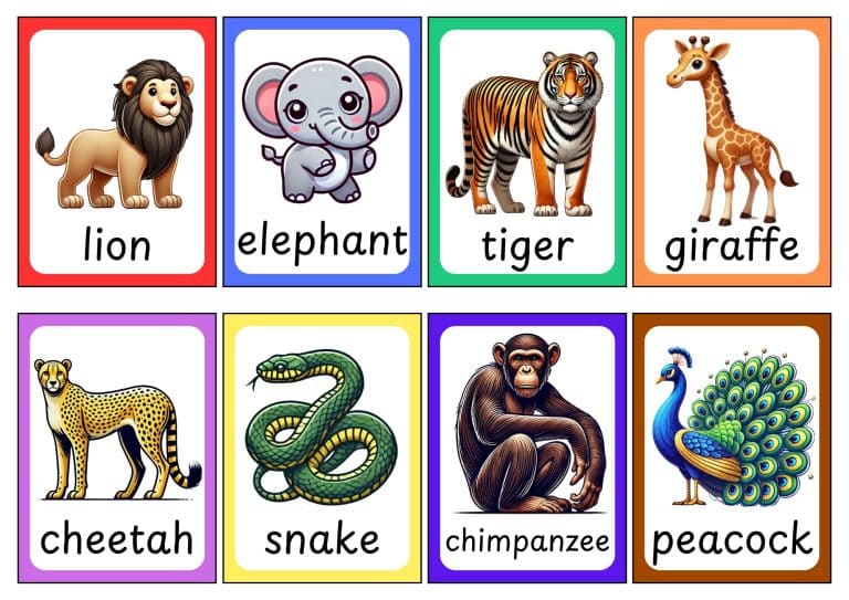 Animals Flashcards (64 Animals!) - Free Printables - Teach Prints