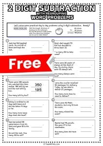 2 Digit Subtraction With Regrouping Worksheets - Teach Prints
