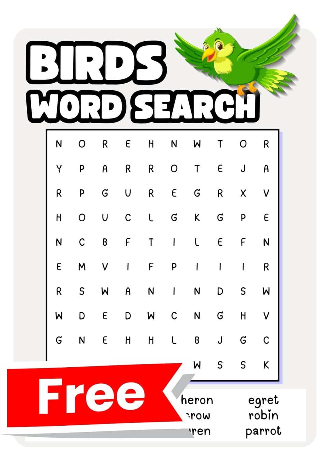 48 Free Animals Word Search Puzzles - Teach Prints