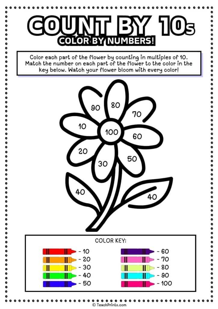 Free Count by 10s Worksheets - Teach Prints