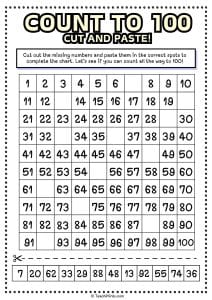 Free Count to 100 Worksheets - Teach Prints