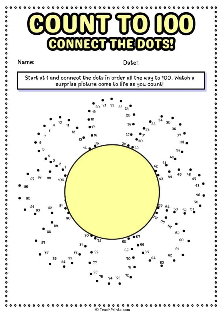 Free Count to 100 Worksheets - Teach Prints