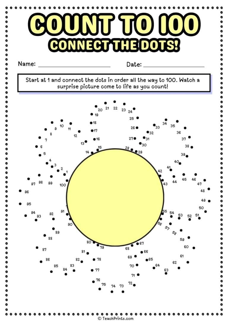 Free Count to 100 Worksheets - Teach Prints