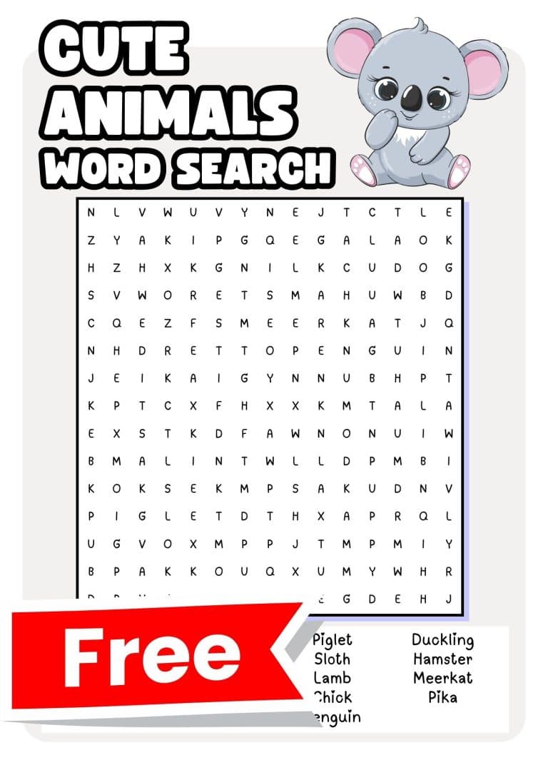 Endangered Animals Word Searches (Free to Print) - Teach Prints
