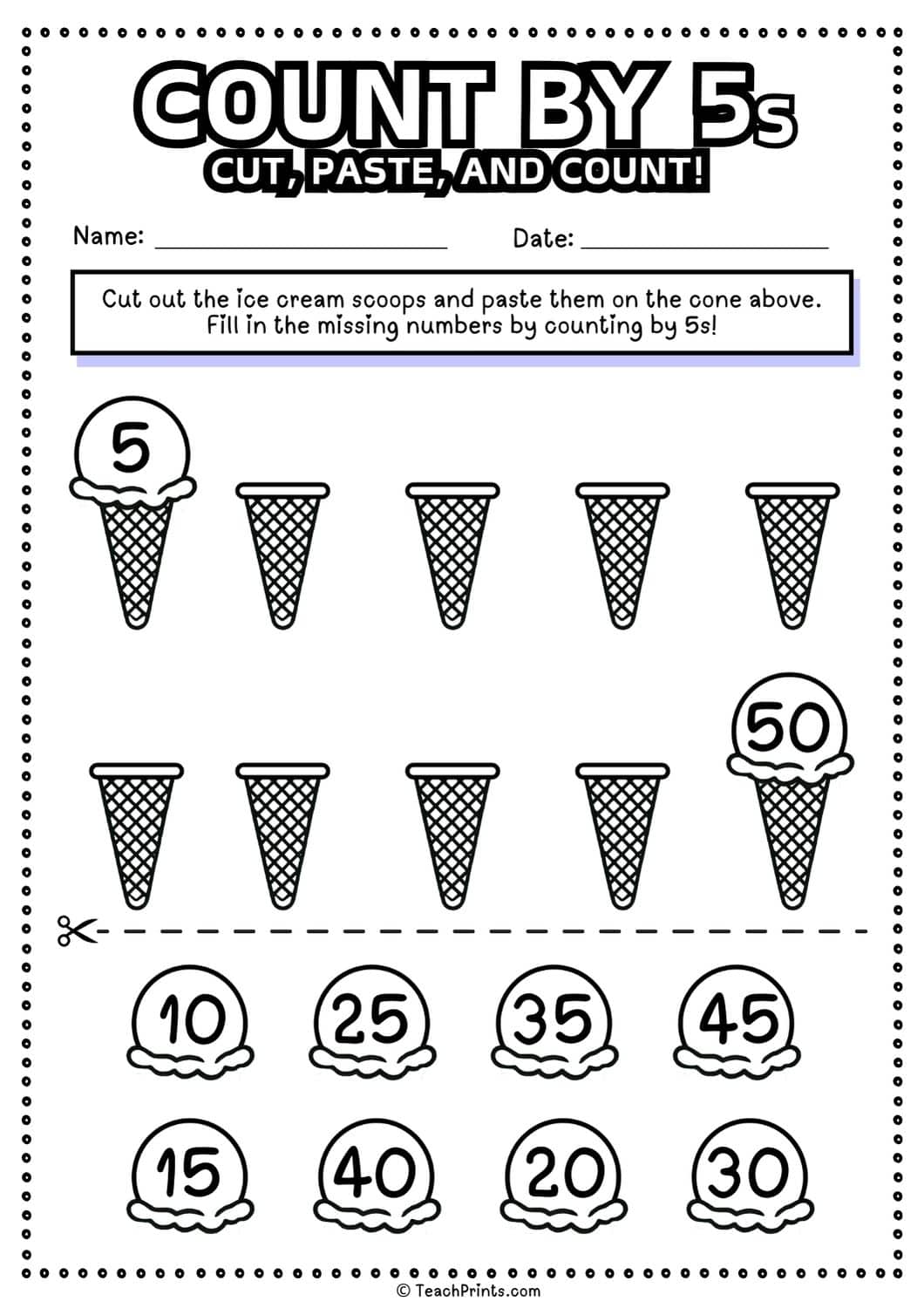 Counting By 5 Worksheets Printable Fanny Printable