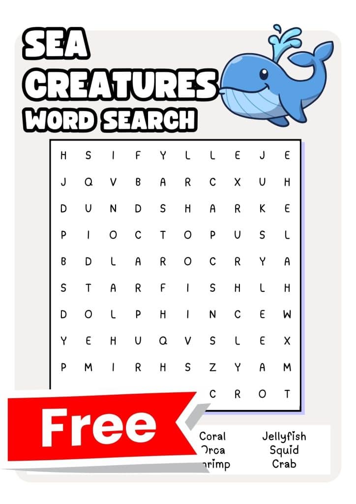 48 Free Animals Word Search Puzzles - Teach Prints
