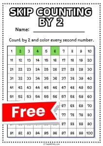Skip Counting by 2 Worksheets (Free Printable Pdfs) - Teach Prints