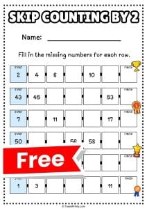 Skip Counting by 2 Worksheets (Free Printable Pdfs) - Teach Prints