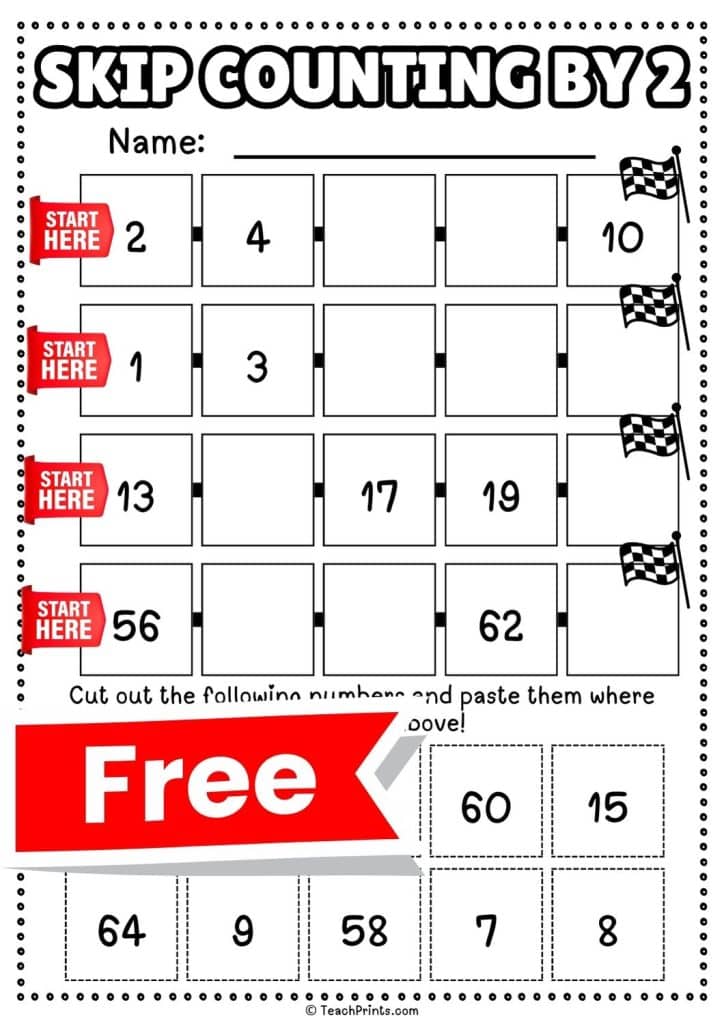Skip Counting by 2 Worksheets (Free Printable Pdfs) - Teach Prints