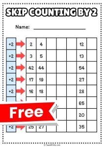 Skip Counting by 2 Worksheets (Free Printable Pdfs) - Teach Prints