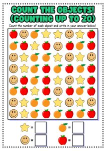 Free 1-20 Counting Worksheets - Teach Prints