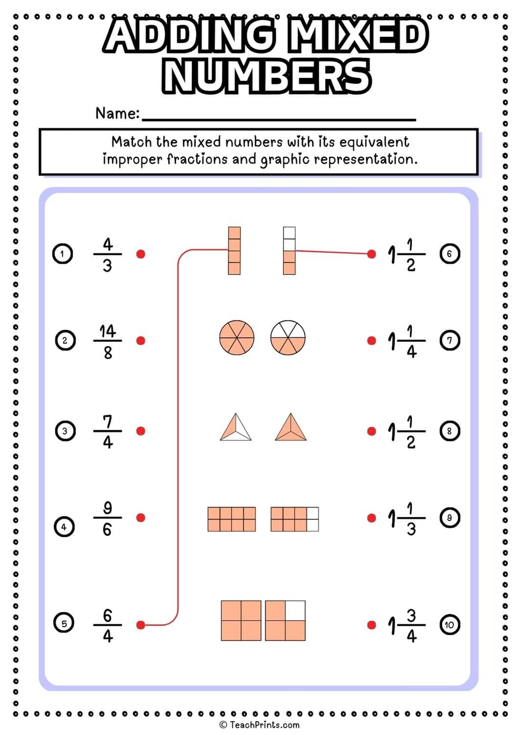 Free Adding Mixed Numbers Worksheets - Teach Prints
