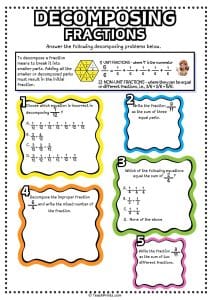 Free Decomposing Fractions Worksheets - Teach Prints