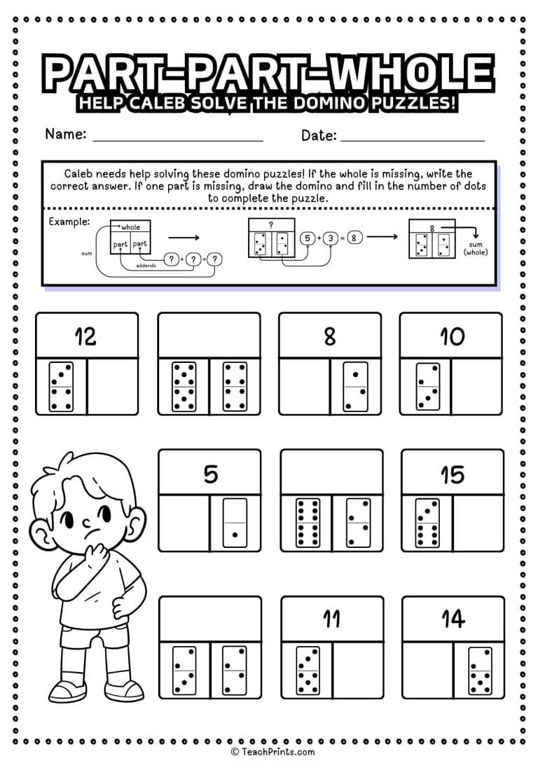 Part-Part Whole Worksheets - Free! - Teach Prints