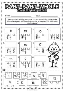 Part-Part Whole Worksheets - Free! - Teach Prints