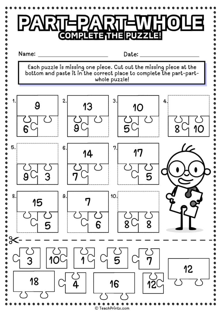 Part-Part Whole Worksheets - Free! - Teach Prints