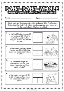 Part-Part Whole Worksheets - Free! - Teach Prints