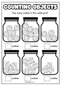 Free Counting Objects Worksheets - Teach Prints