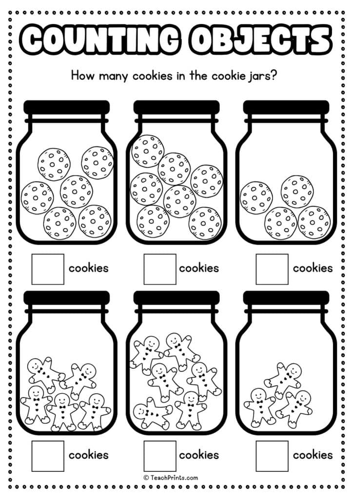 Free Counting Objects Worksheets - Teach Prints