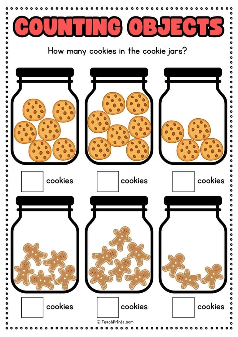 Free Counting Objects Worksheets - Teach Prints