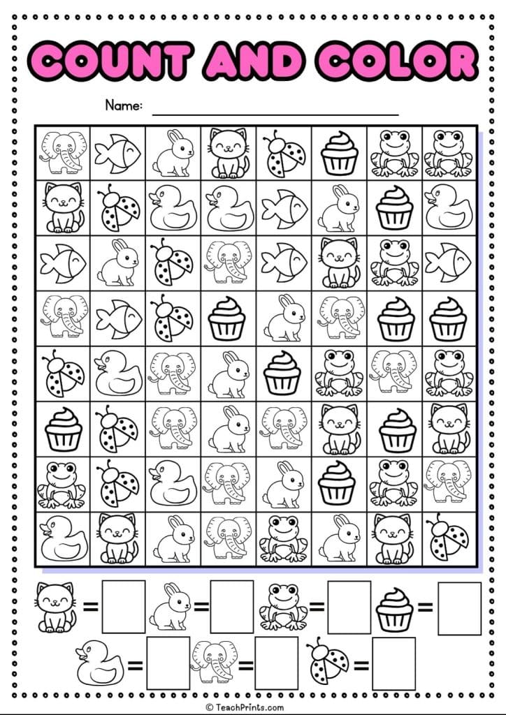 Free Counting Objects Worksheets - Teach Prints