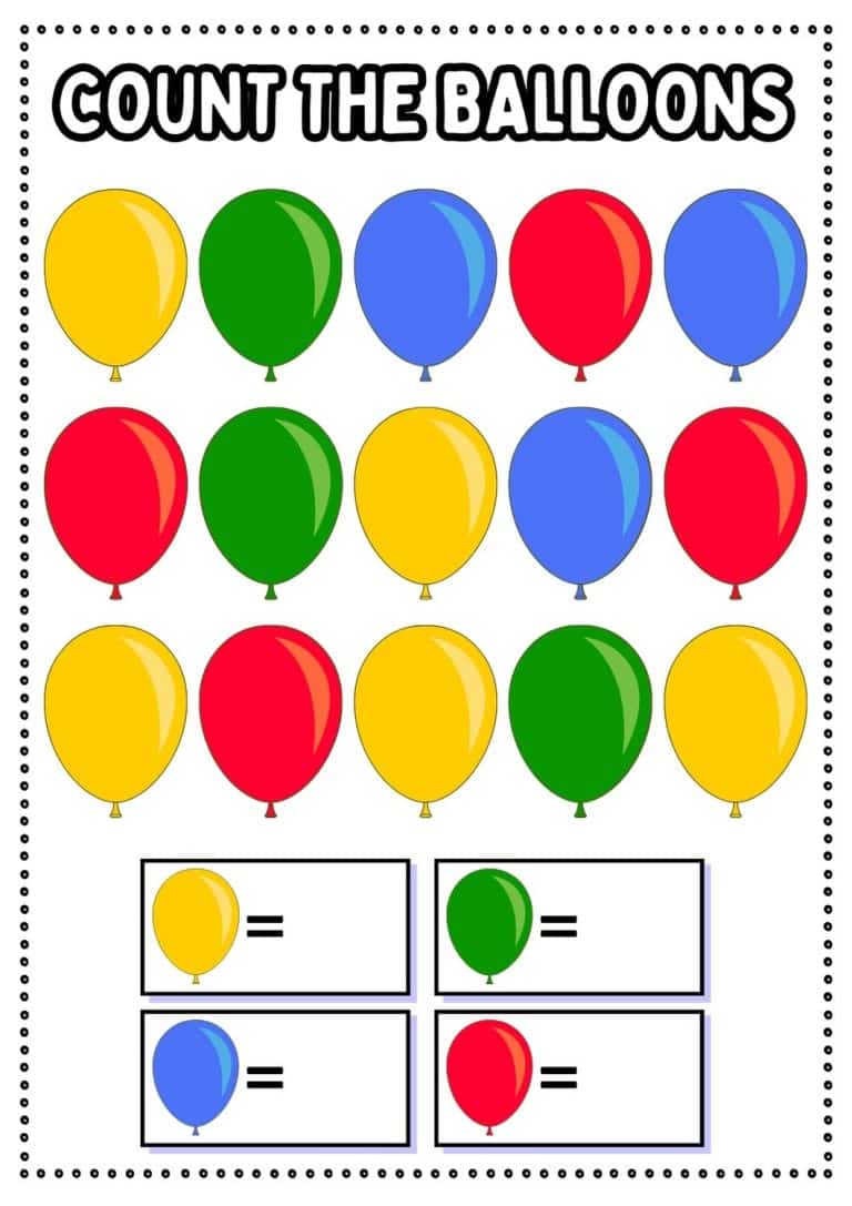 Free Counting Objects Worksheets - Teach Prints