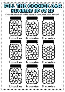 Free 1-20 Counting Worksheets - Teach Prints