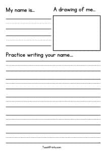 32 Free Blank Name Tracing Worksheets - Teach Prints