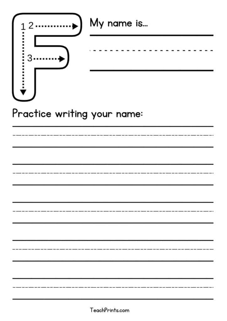 32 Free Blank Name Tracing Worksheets - Teach Prints