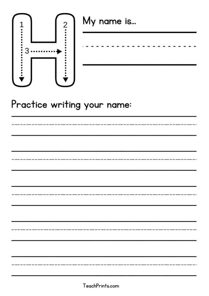 32 Free Blank Name Tracing Worksheets - Teach Prints