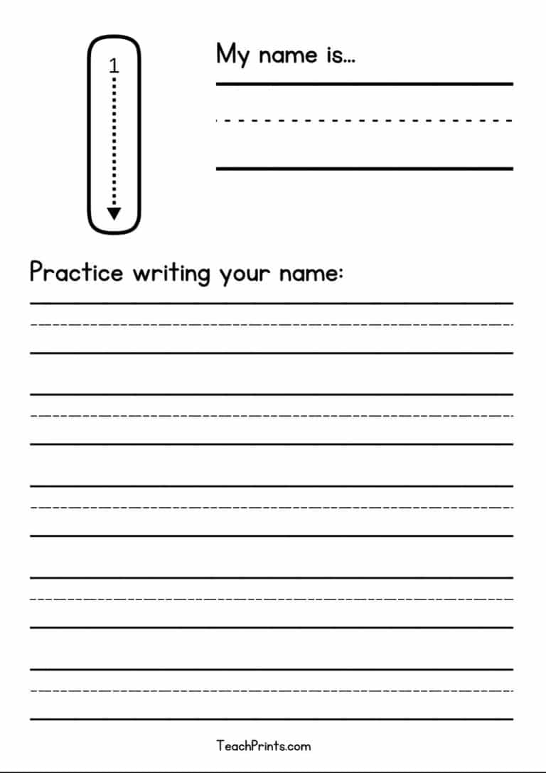 32 Free Blank Name Tracing Worksheets - Teach Prints