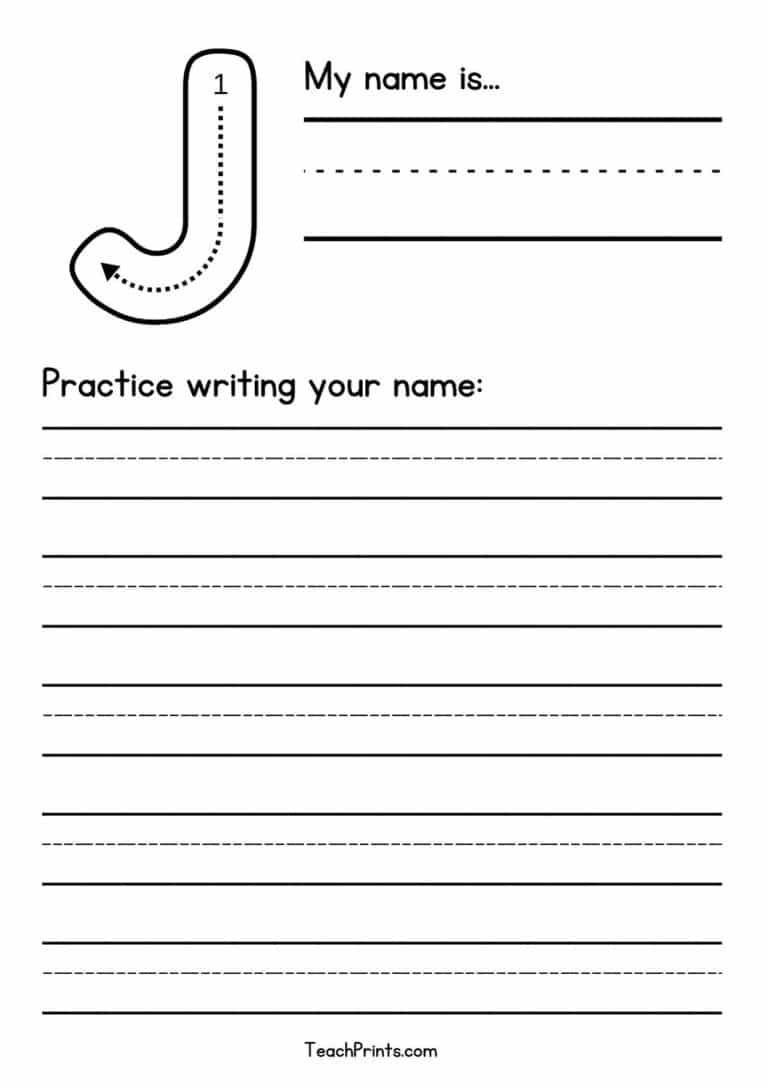 32 Free Blank Name Tracing Worksheets - Teach Prints