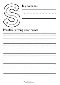 32 Free Blank Name Tracing Worksheets - Teach Prints