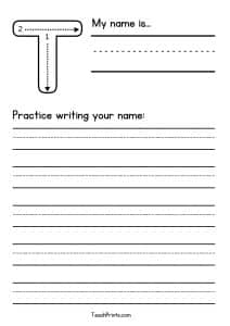 32 Free Blank Name Tracing Worksheets - Teach Prints